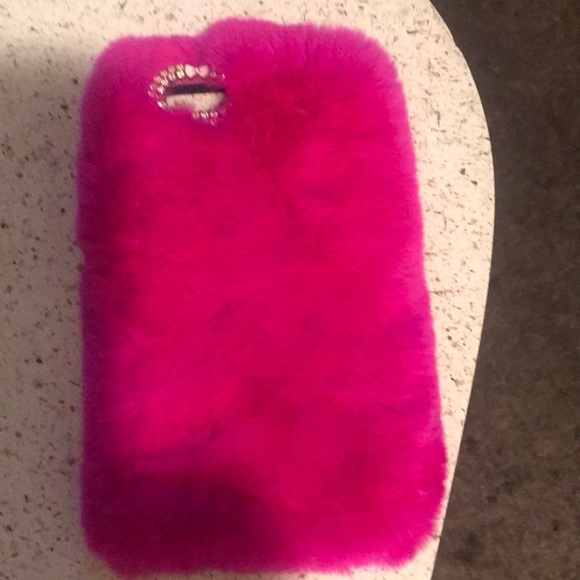 Accessories | Hot Pink Fur Phone Case | Poshmark